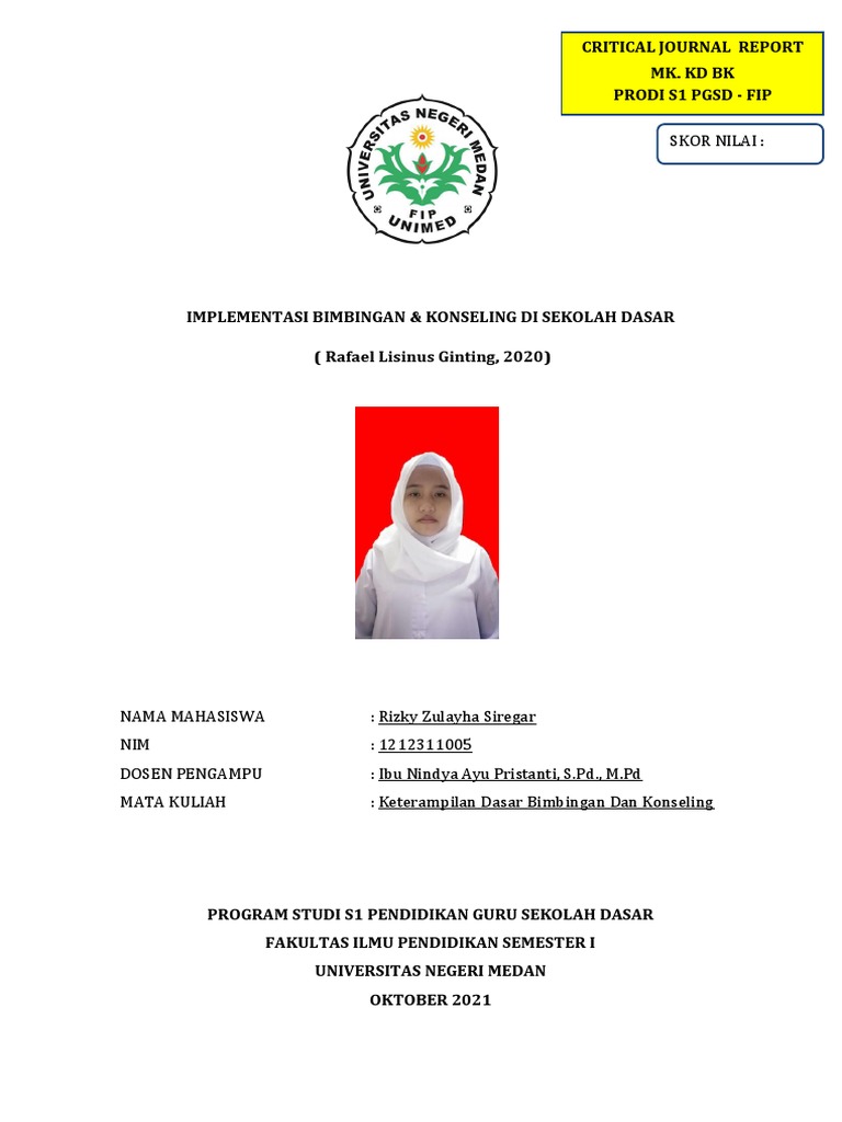 Rizky Zulayha Siregar - 1212311005 - CJR BK | PDF