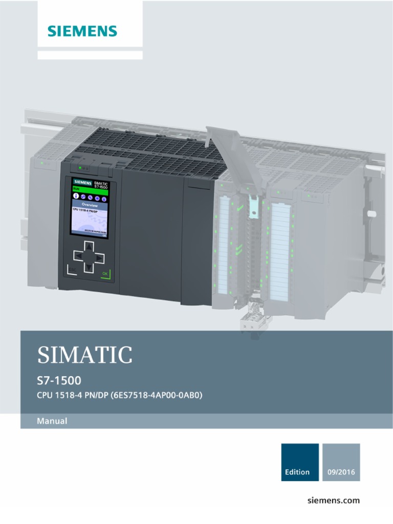 s71500 Cpu1518 4 PNDP Manual en-US en-US (SAFETY PLC CPU) | PDF ...