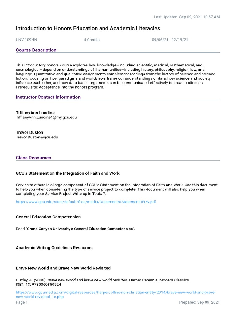 Honors College | PDF | Argument | Rubric (Academic)