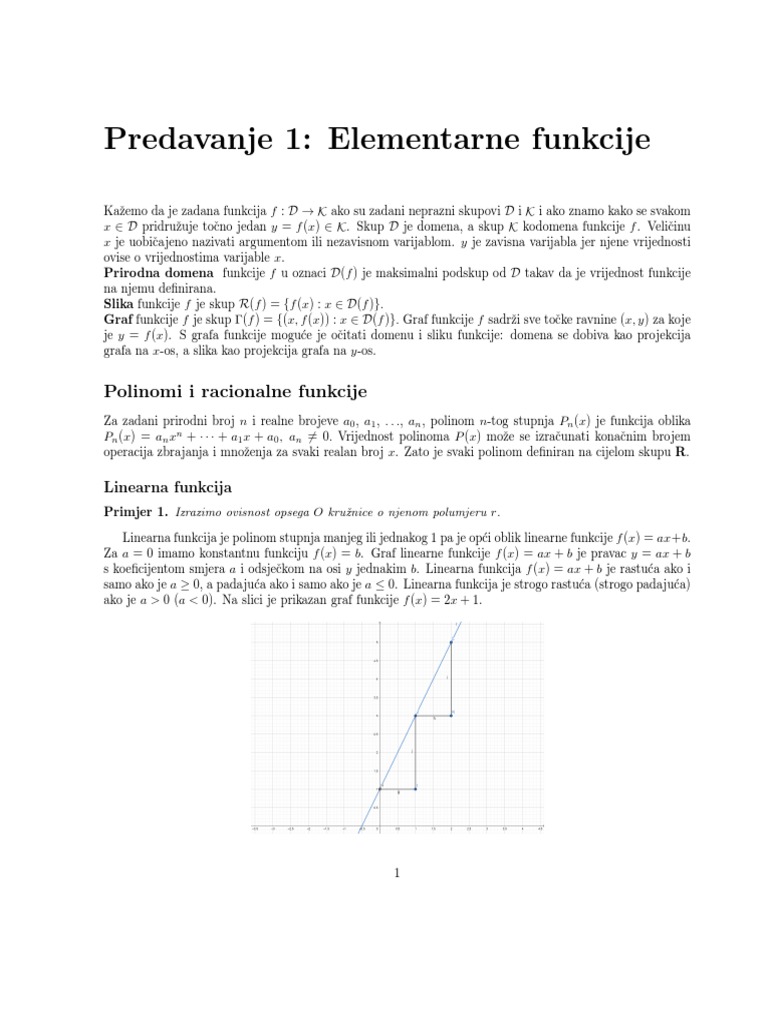 Elementarne Funkcije | PDF