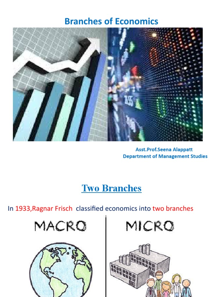 Branches of Economics: Asst - Prof.Seena Alappatt Department of ...