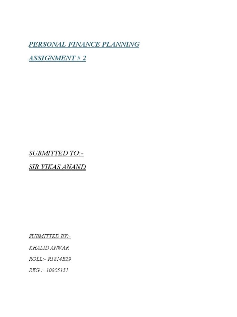 Personal Finance Planning Guide | PDF | Credit Card | Interest