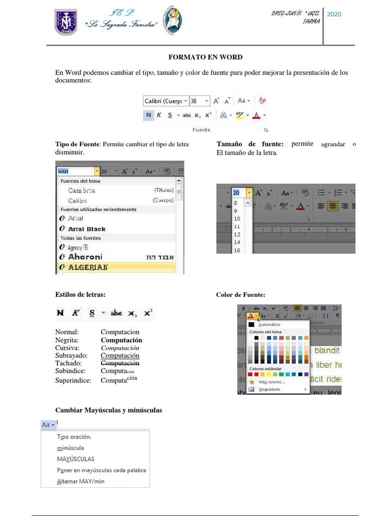 4 Formato de Texto en Word | PDF | Microsoft Word | Comunicación escrita