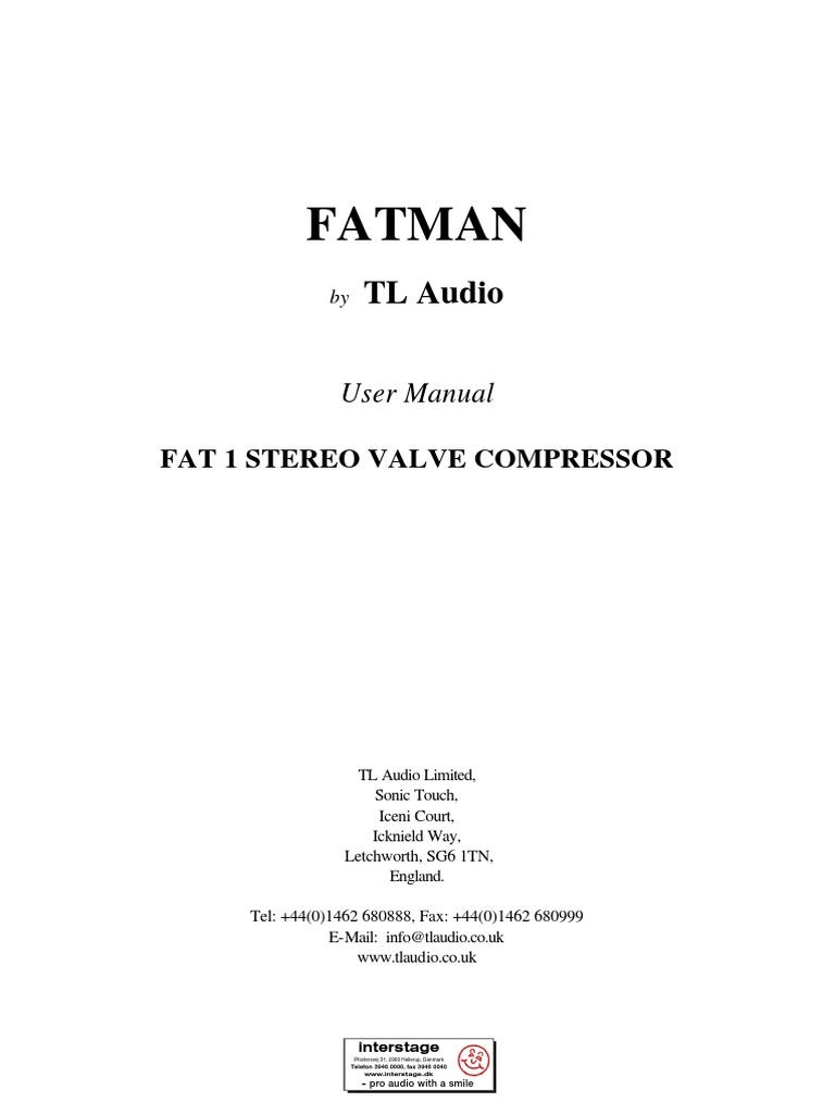 Fatman: TL Audio | PDF | Ac Power Plugs And Sockets | Amplifier