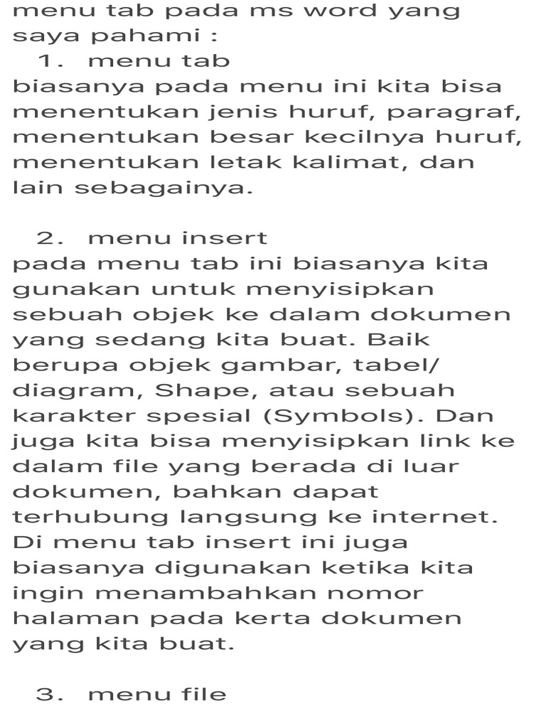 Pengaturan Menu Tab di Microsoft Word | PDF | Komputer
