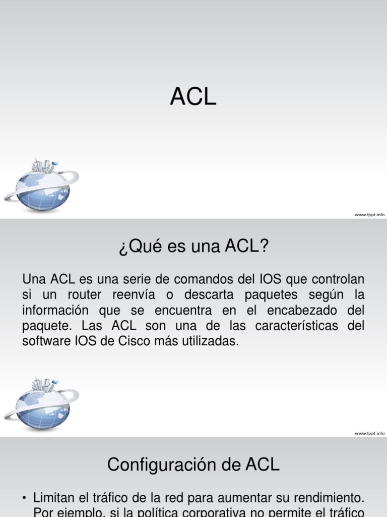 Configuración y Uso de ACL en Redes | PDF | Enrutador (Computación ...