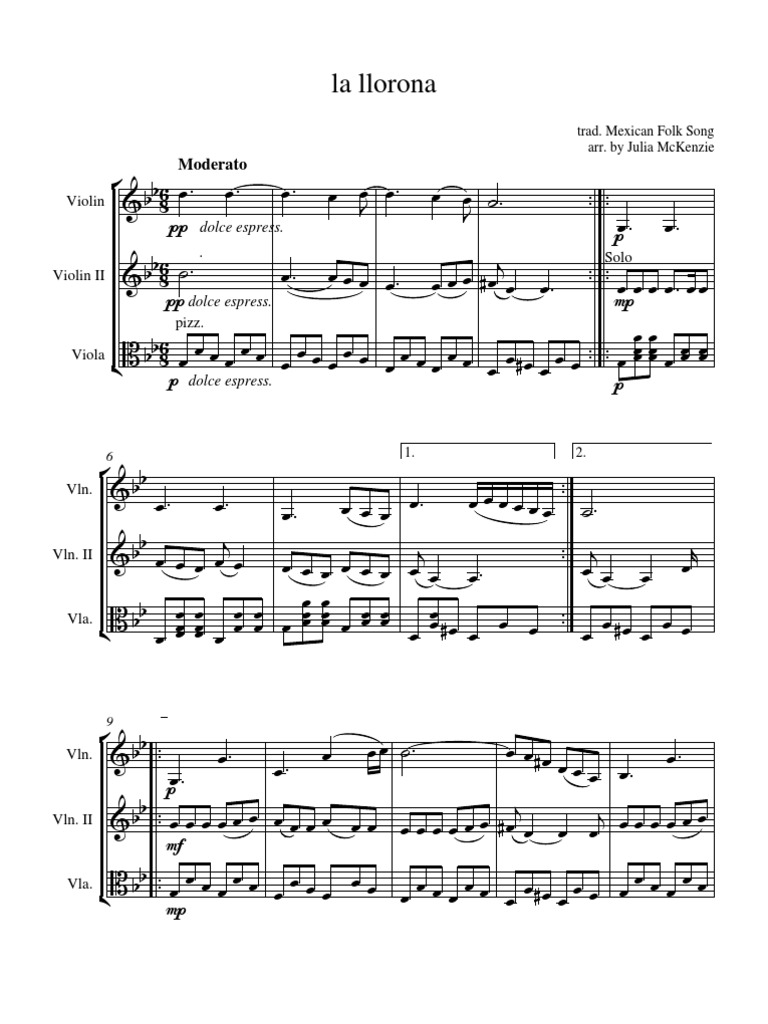 La Llorona 2vn & Va Score For Upload | PDF | Leisure