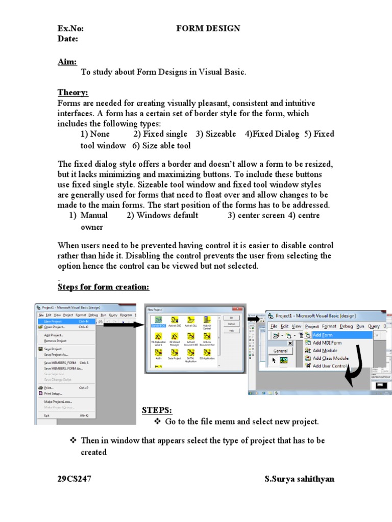 VB Form Design | PDF | Computer Architecture | Computing Platforms
