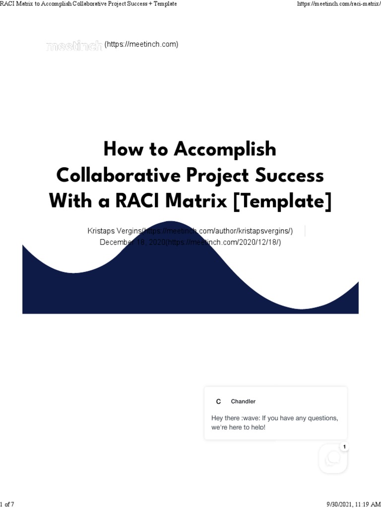 RACI Matrix To Accomplish Collaborative Project Success | PDF | Matrix ...