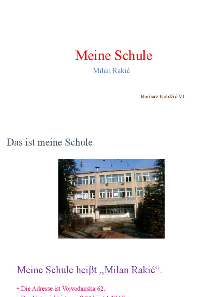 Meine Schule | PDF
