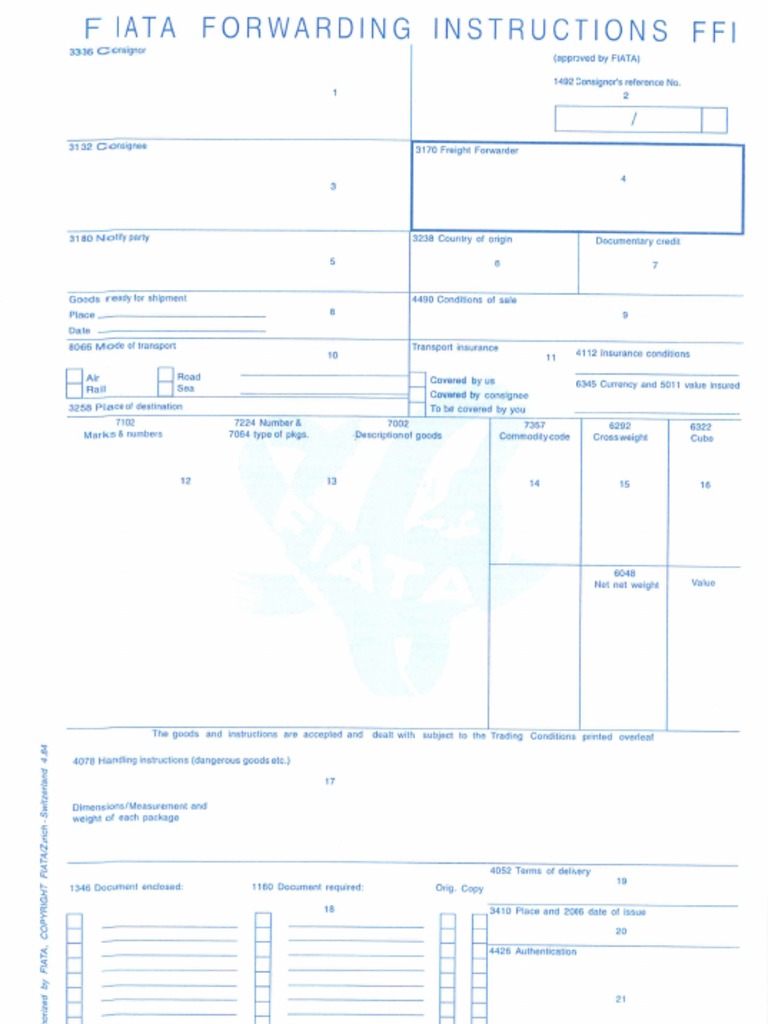 FWR FCT, SDT, FCR, FBL Fiata | PDF