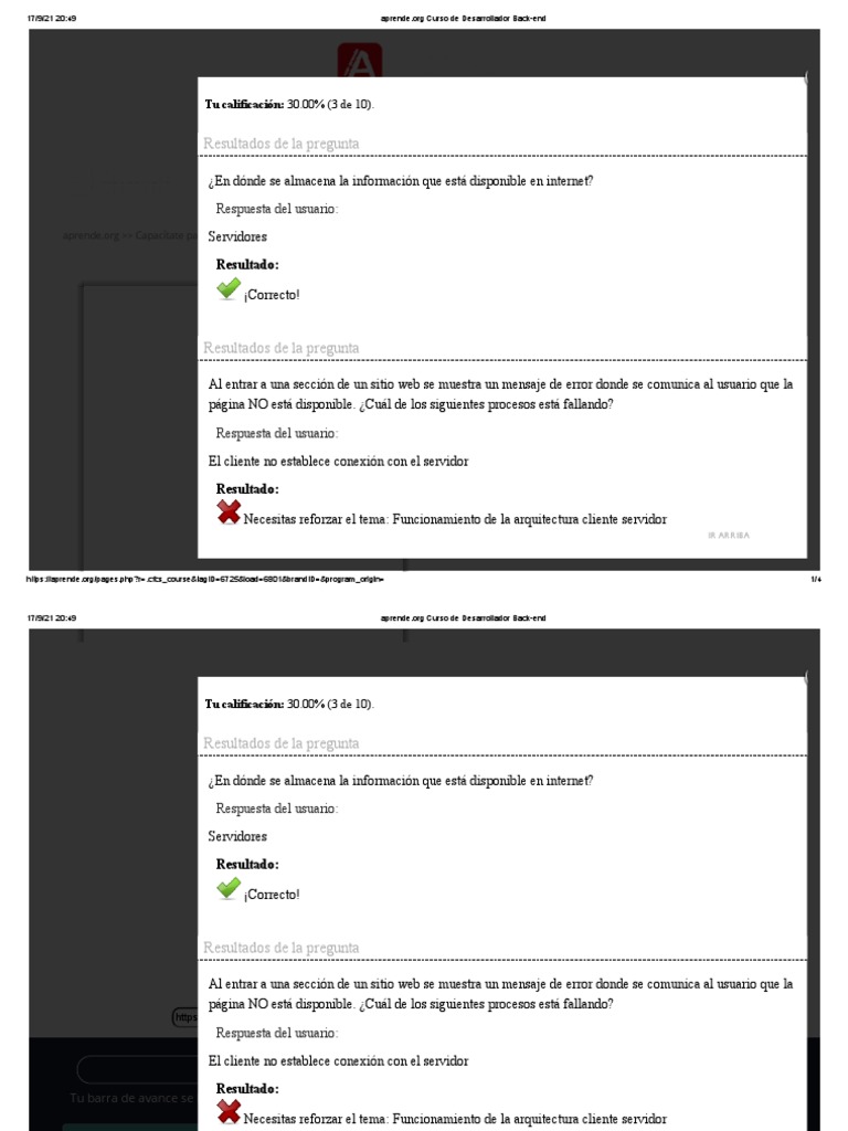 Curso de Desarrollador Back-End | PDF | Servidor (Computación) | Internet Curso de Desarrollador Back-End | PDF | Servidor (Computación) | Internet