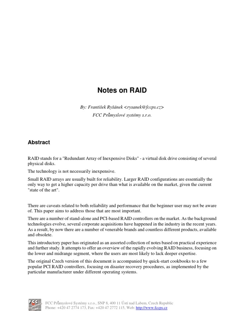 RAID Notes | PDF