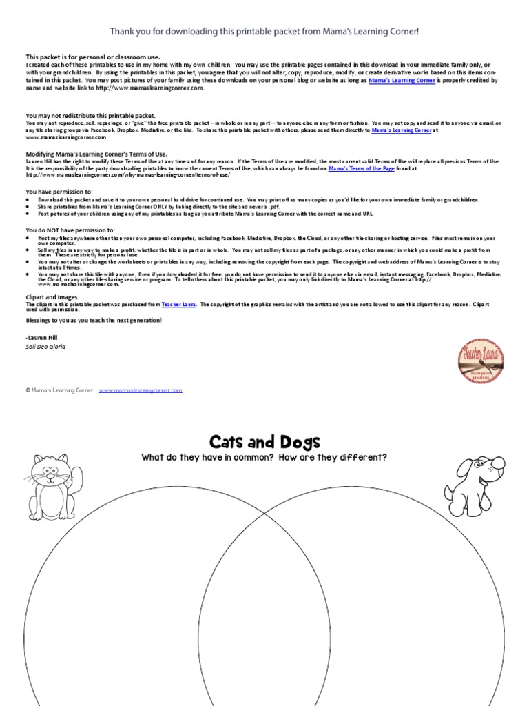 Cats and Dogs Venn Diagram | PDF | Internet | Information Age