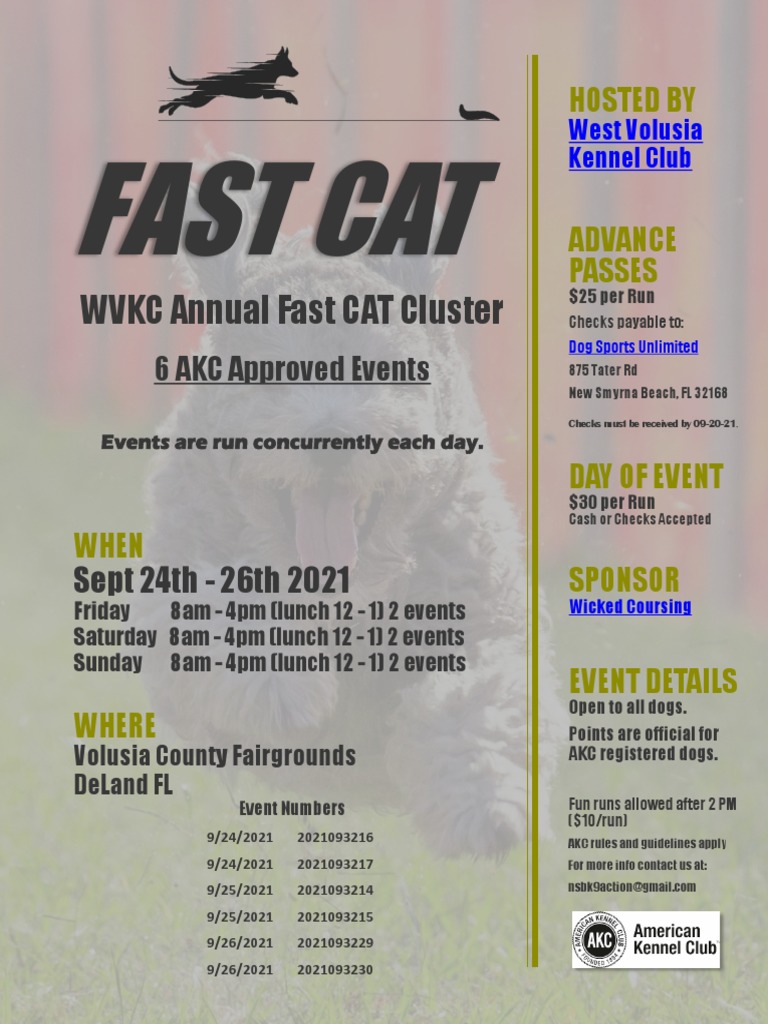 WVKC Annual Fast CAT Cluster | PDF | American Kennel Club | Dogs