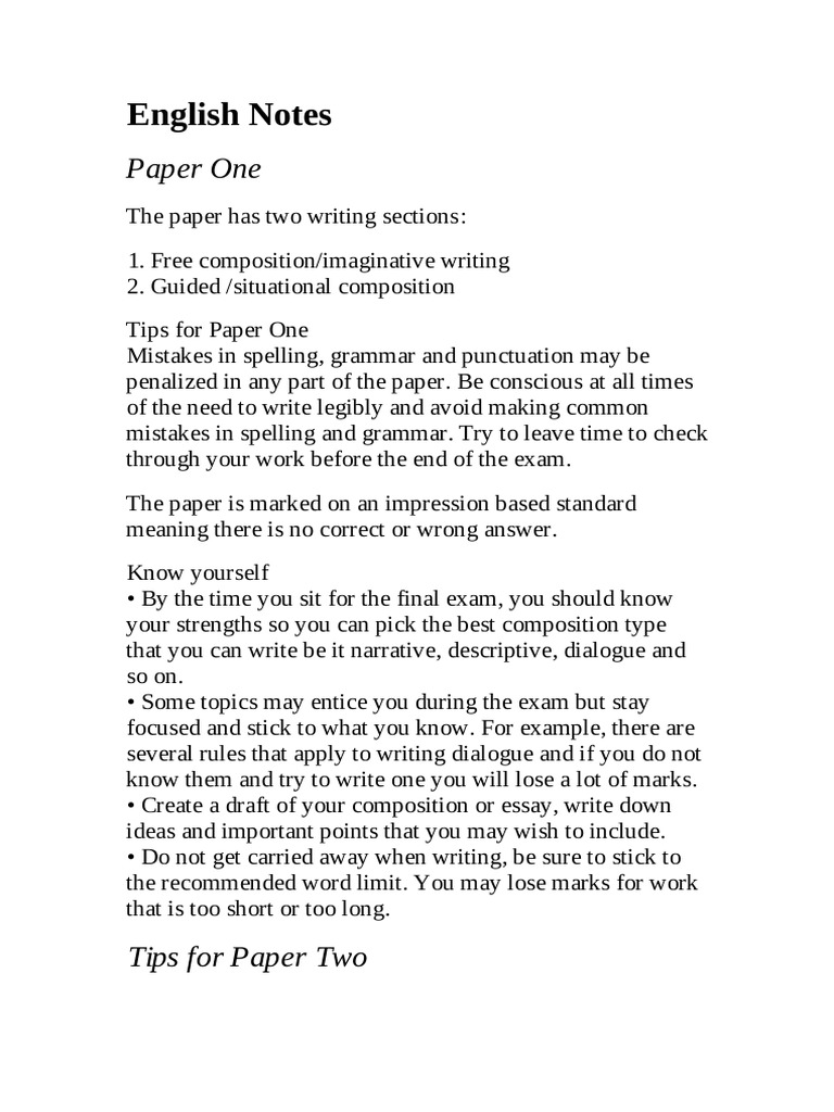 English Notes PDF | Download Free PDF | Reading Comprehension | Test ...