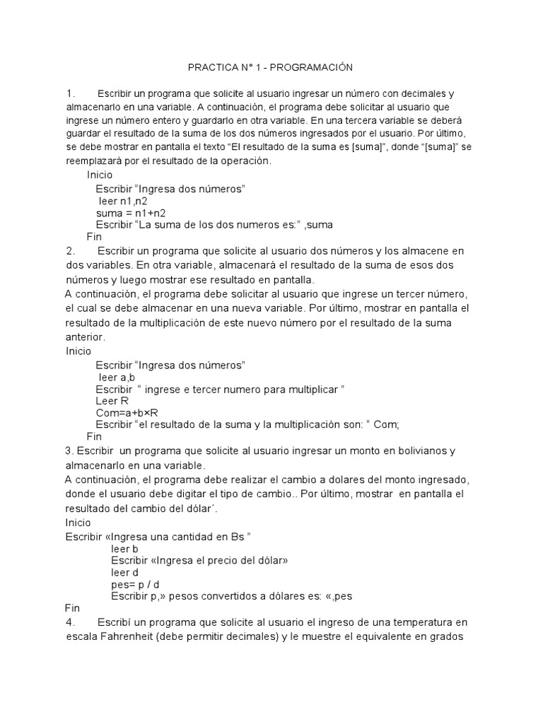 (Template) PRACTICA #1 - PROGRAMACIÓN | PDF | Celsius | Fahrenheit