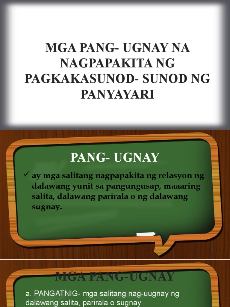 1st Week - Pang - Ugnay | PDF