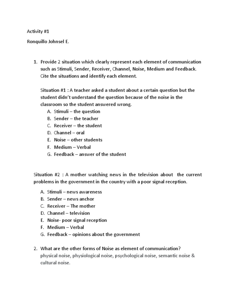 Physical Noise, Physiological Noise, Psychological Noise, Semantic ...