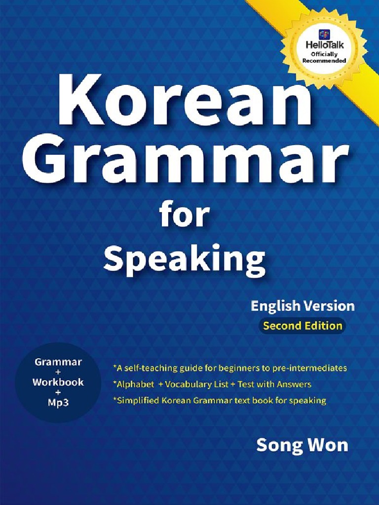 Korean Grammar For Speaking by Song Won | PDF