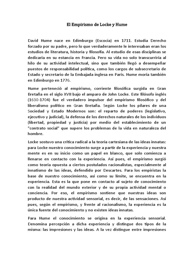 EMPI | PDF | Empirismo | David Hume