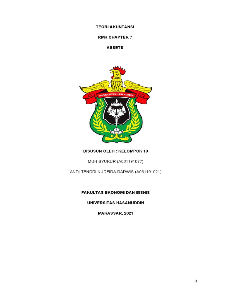 Teori Akuntansi - Kelompok 13 - Bab 7 Asset | PDF