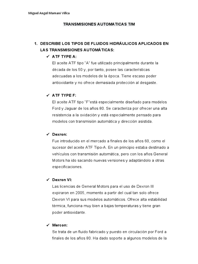 Transmisiones Automaticas T | Descargar gratis PDF | Transmisión (Mecánica) | Transmisión automática
