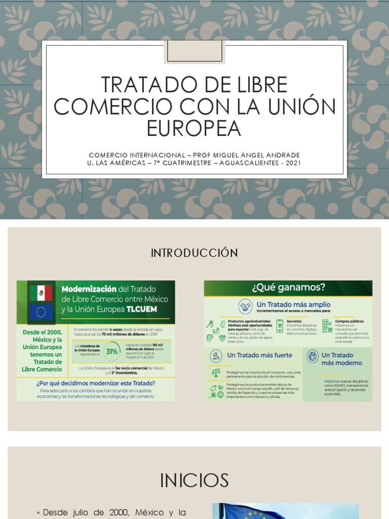 Tratado de Libre Comercio Con La Unión Europea | PDF | Tratado de Libre Comercio Norteamericano ...