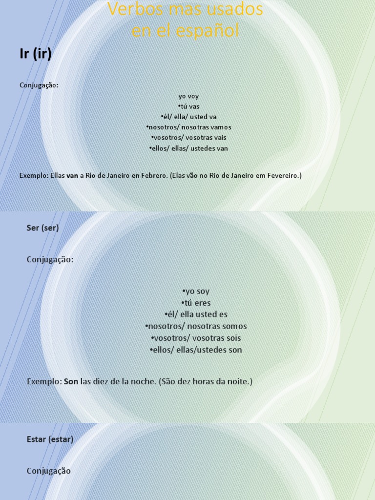 Verbos Mas Usados en Español en Tiempo Presente | PDF