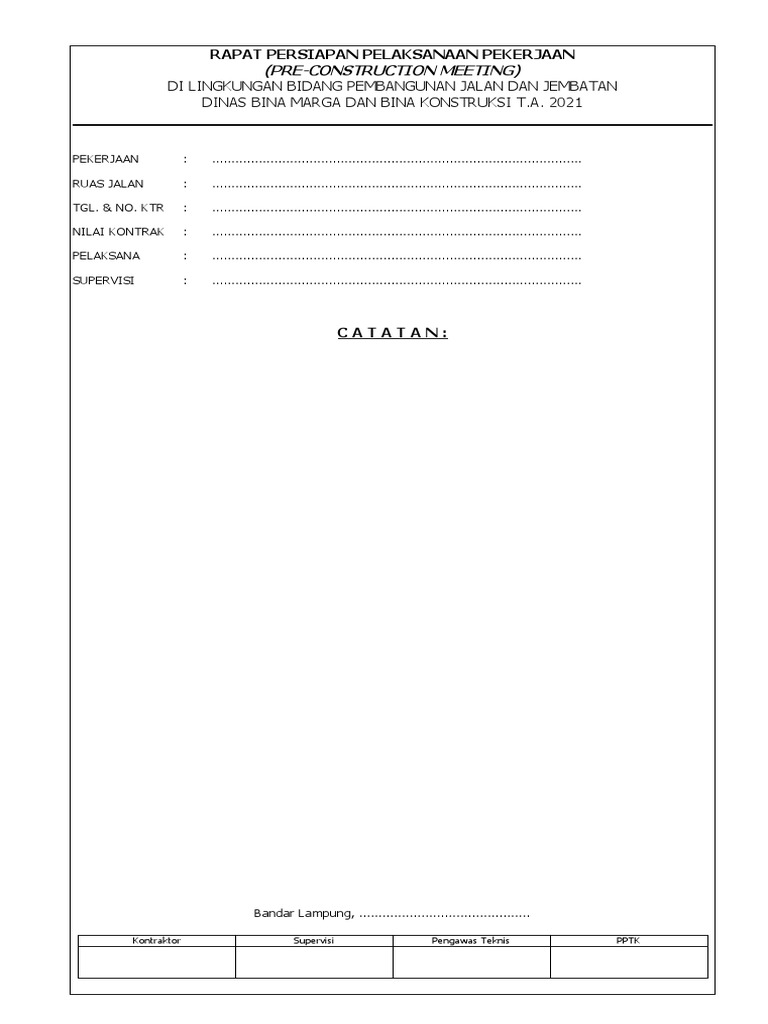 Form Catatan PCM | PDF