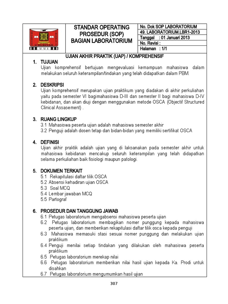 Sop Ujian Komprehensif | PDF