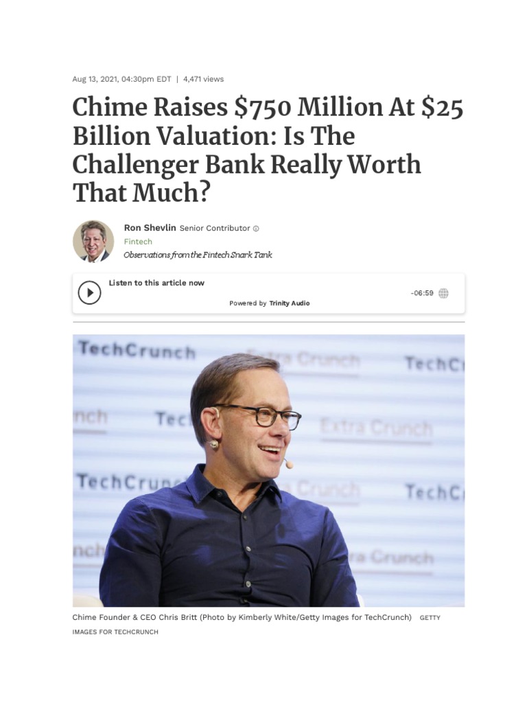 Chime's $25B Valuation: Worth It? | PDF | Finance & Money Management ...