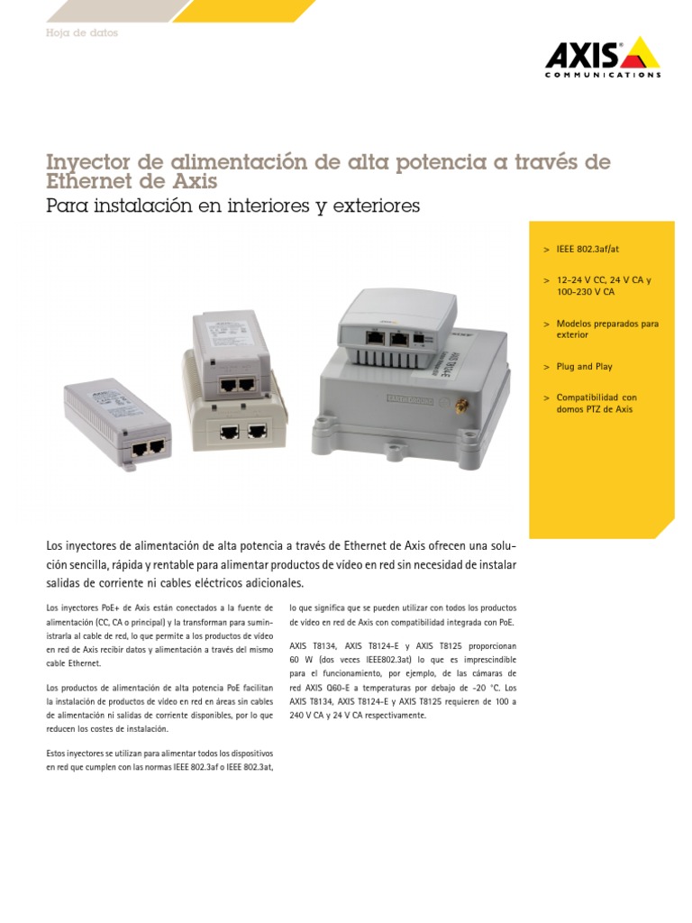 Axis t8133 | PDF | Ingeniería Informática | Bienes manufacturados