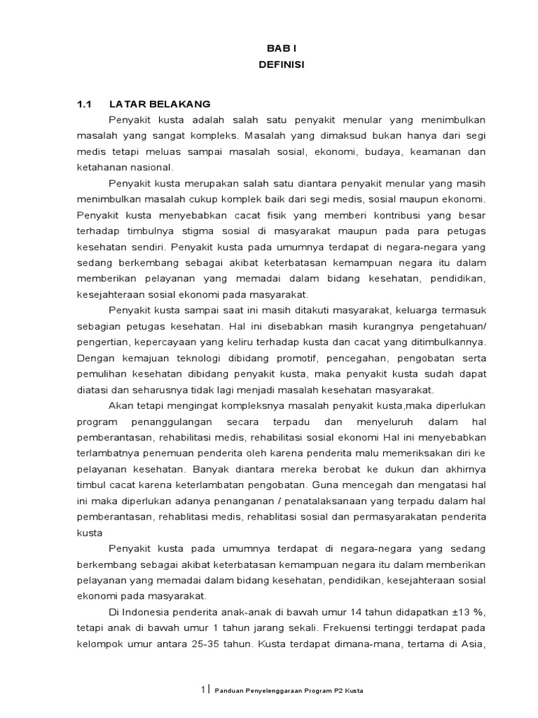 Panduan p2 Kusta 2019 | PDF | Pengembangan Diri