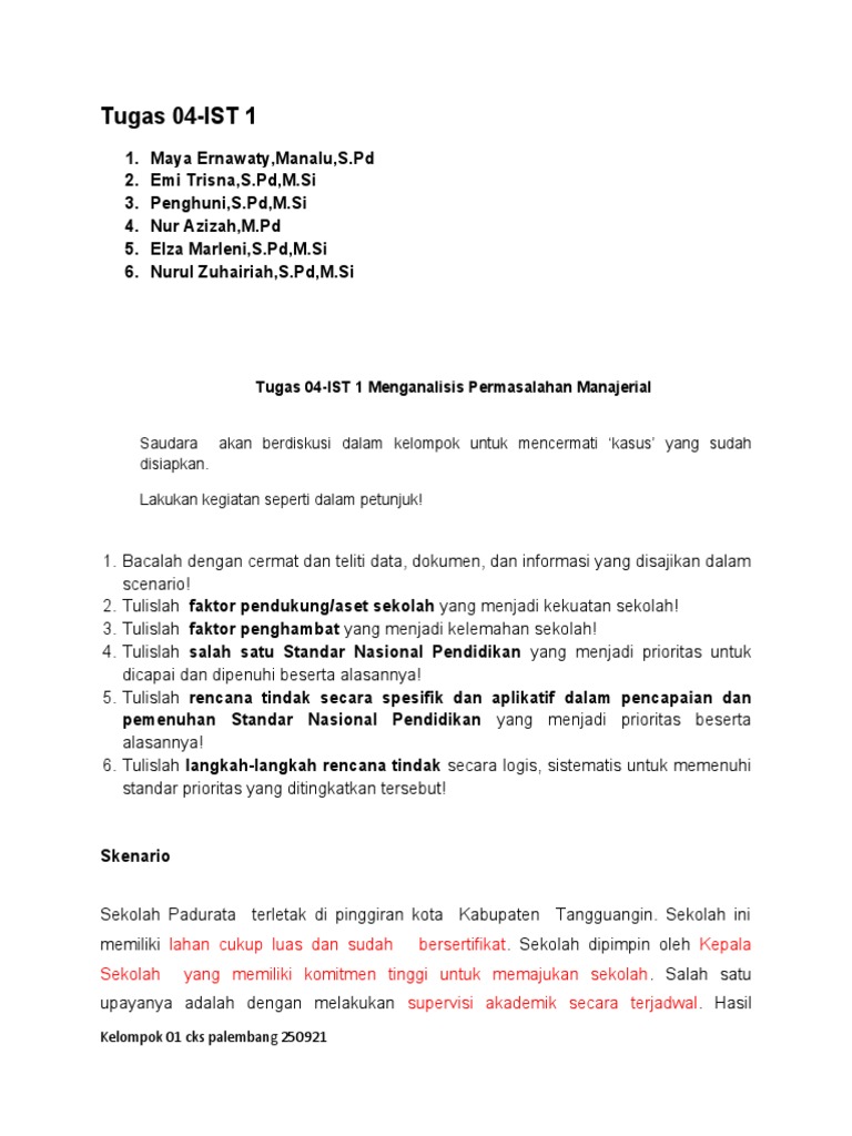 TUGAS 04-IST 1 - CKS Rev 2021 Kelompok | PDF