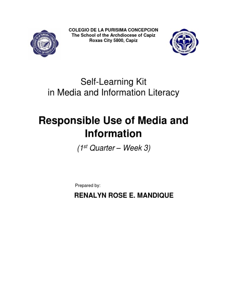 Responsible Use of Media and Information | PDF | Information ...