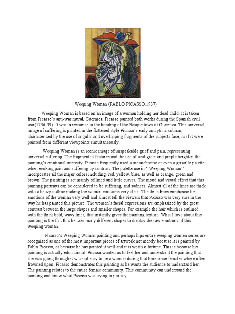 Weeping Woman | PDF | Pablo Picasso | Paintings