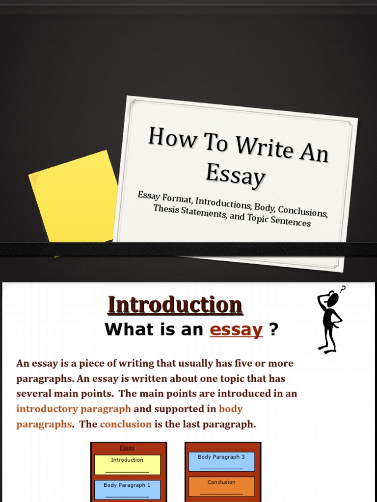 Write an Essay: Introduction, Body Paragraphs, and Conclusion | PDF ...