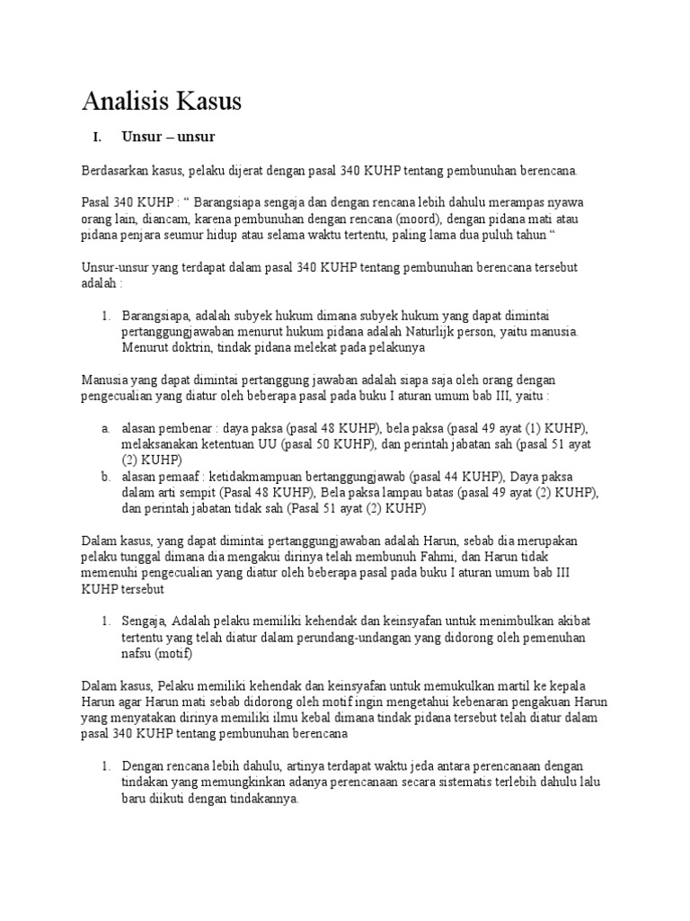 Analisis Kasus | PDF
