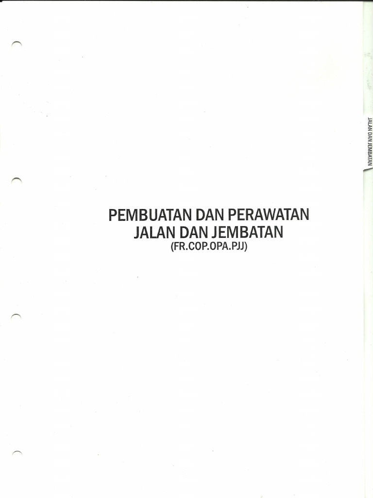 03 Sop Pembuatan & Perawatan Jalan & Jembatan | PDF
