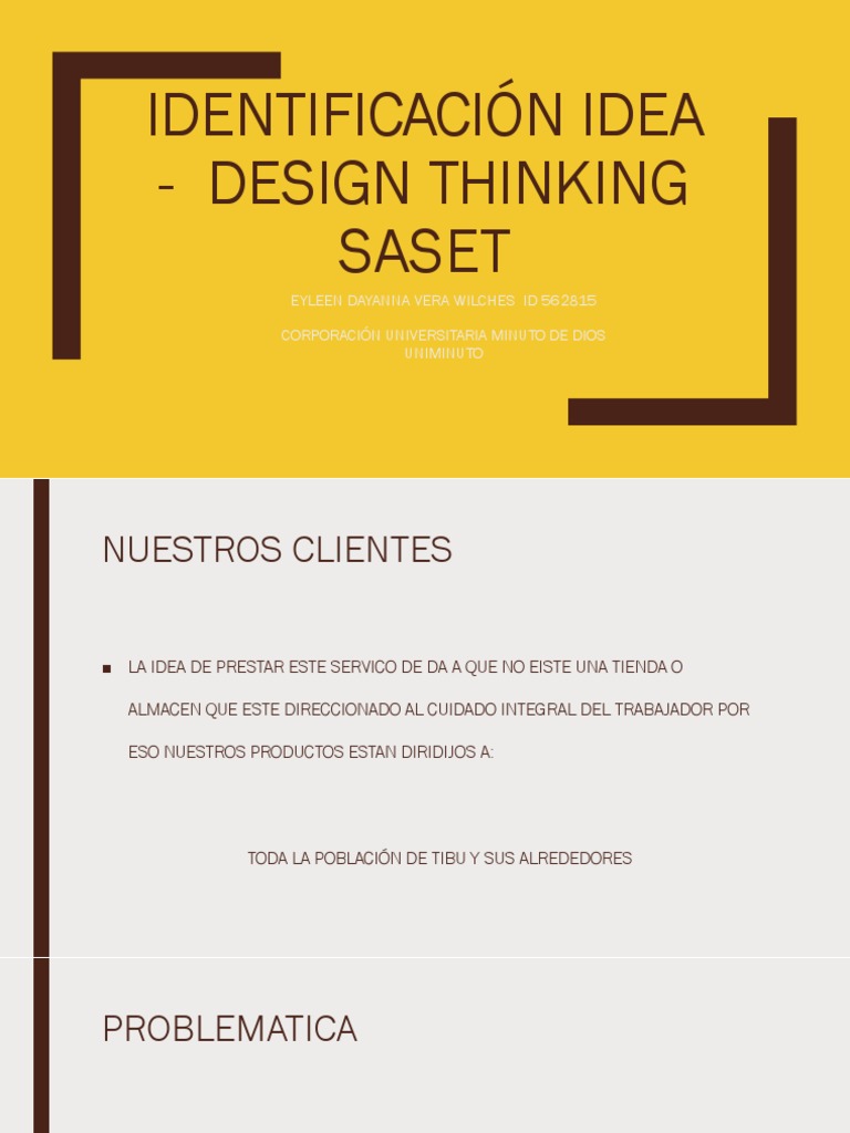Identificación Idea - Design Thinking Final | PDF | Crecimiento ...