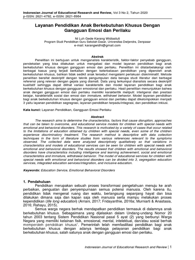 Layanan Pendidikan Anak Berkebutuhan Khusus Dengan | PDF | Karier & Perkembangan | Pengembangan Diri