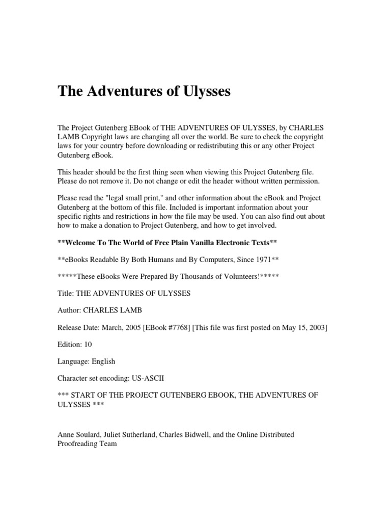 The Adventures of Ulysses: Welcome To The World of Free Plain Vanilla ...
