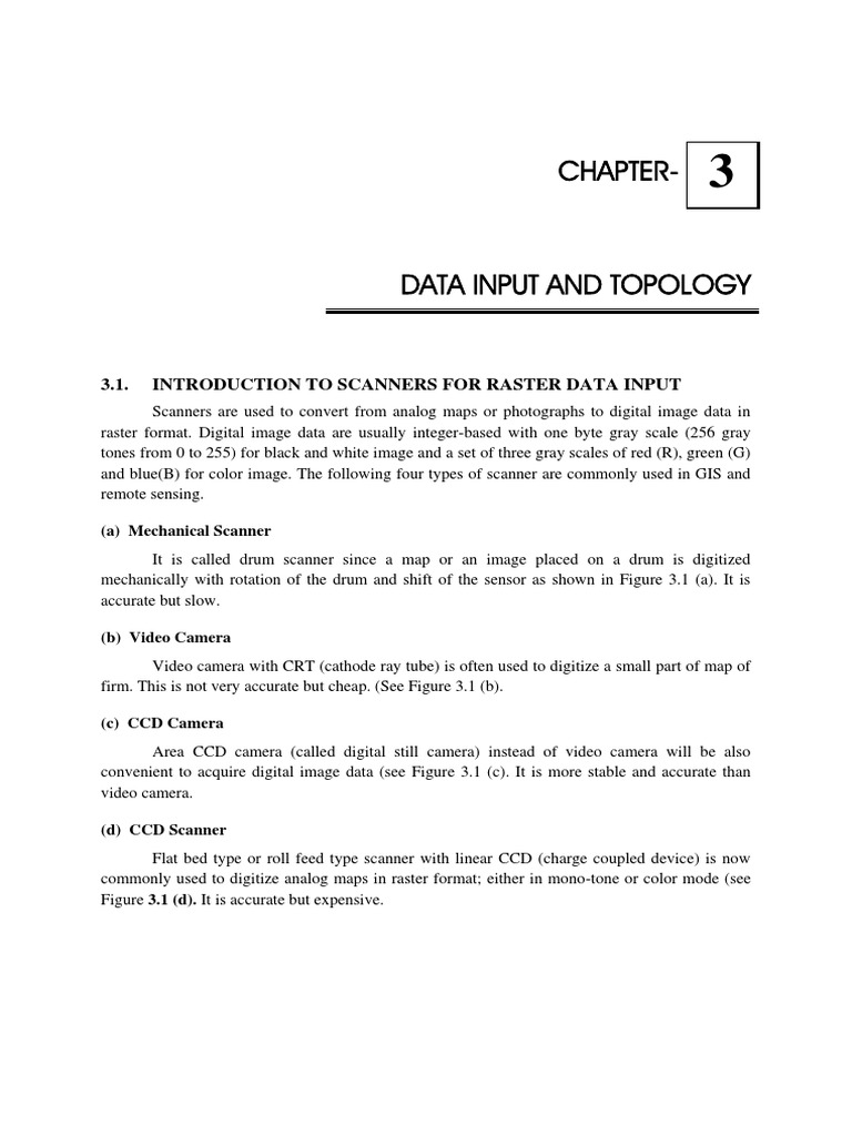 Chapter-: 3.1. Introduction To Scanners For Raster Data Input | Download Free PDF | Geographic ...
