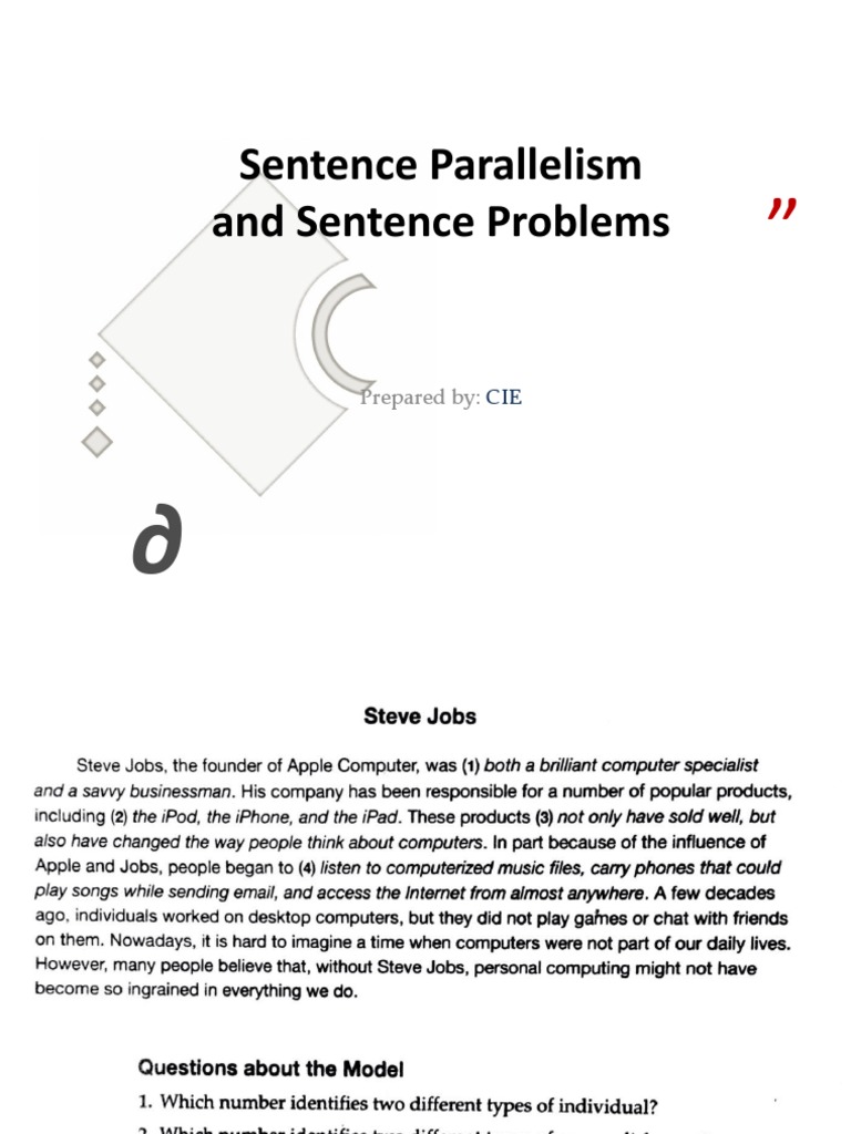 Sentence Parallelism and Sentence Problems | PDF | Adolescence