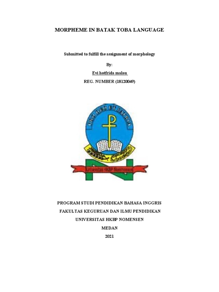 Morpheme in Batak Toba Language | PDF | Word | Morphology (Linguistics)