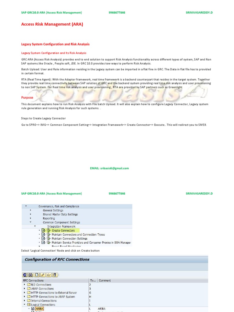 SAP GRC ARA: Legacy Risk Analysis Guide | PDF | Computer File | Risk