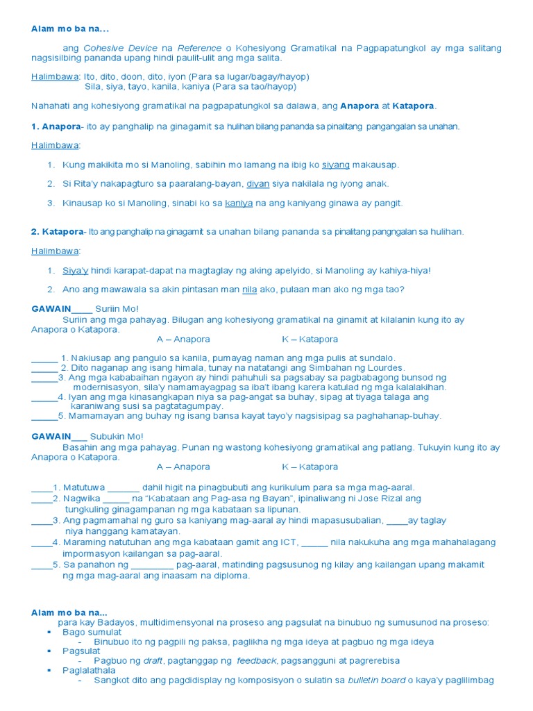 Anapora at Katapora | PDF