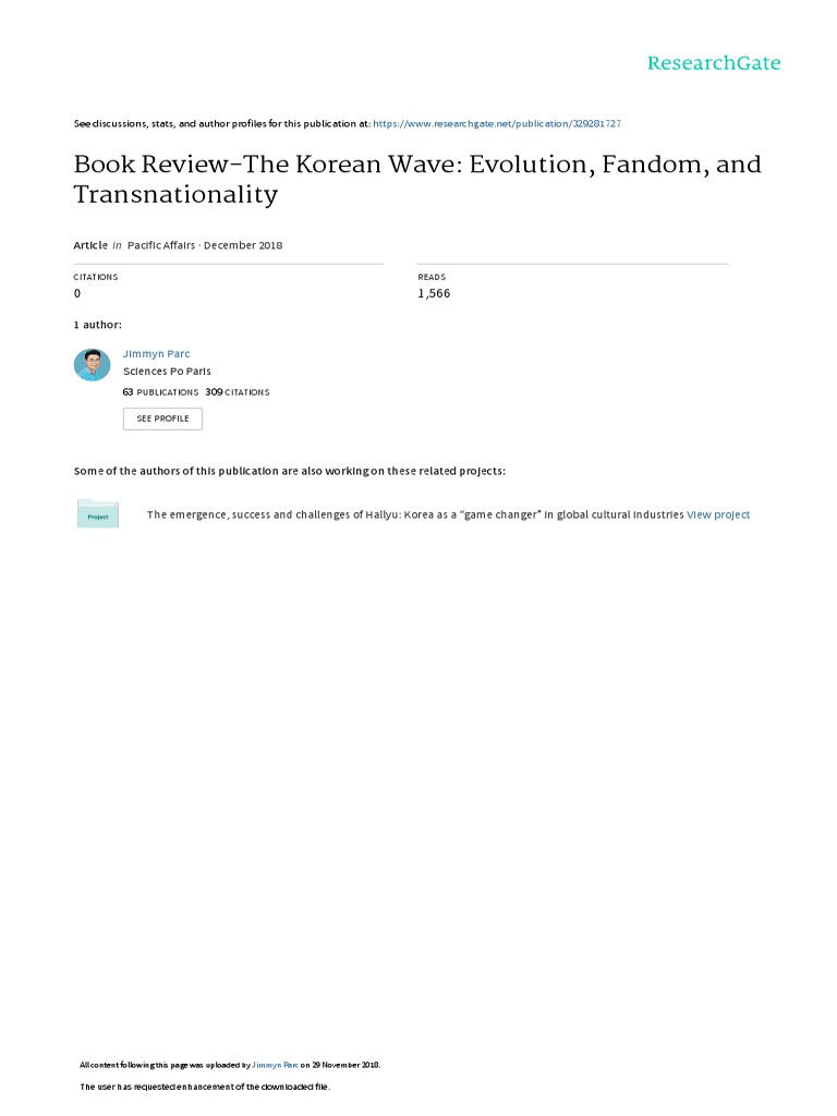 Book Review-The Korean Wave: Evolution, Fandom, and Transnationality ...