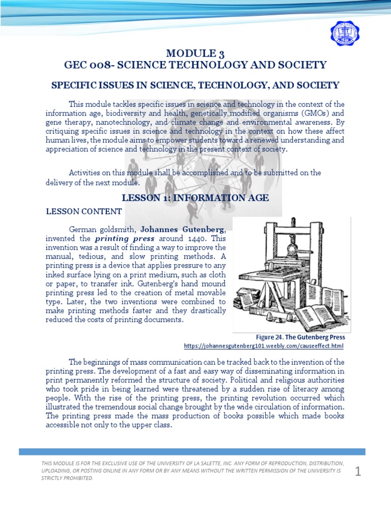 Module 3 Lesson 1 Edited For CBL Lesson Content | PDF | Printing Press ...
